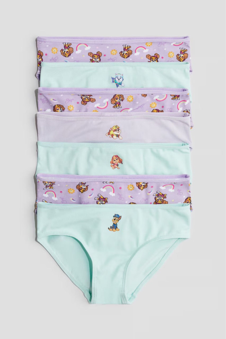Комплект детских трусов для девочек H&M Англия 6-8лет в наборе 7 штук