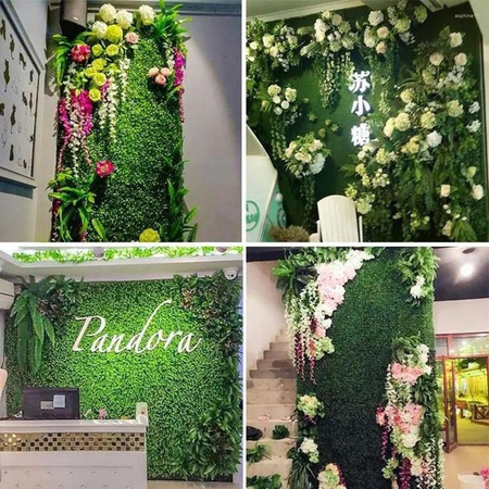 Фитостена, zelyonni zona, decor, sun'iy gullar, yashil devor