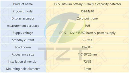 Цифровой тестер  XH-M240 емкости литиевых батарей 18650
