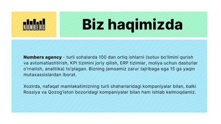 Внедрение AmoCRM / CRM sistemasini ornatish