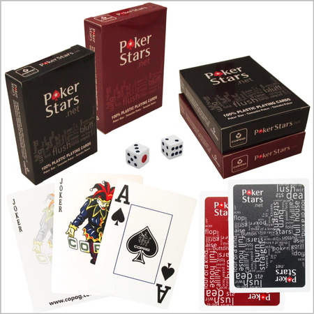 Карты пластиковые для покера 100% пластик Poker Stars (Покер Старс)