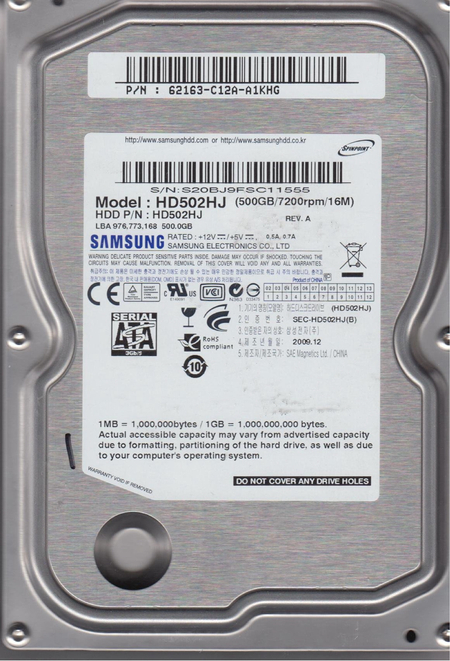 HDD Жесткий диск Samsung 500gb