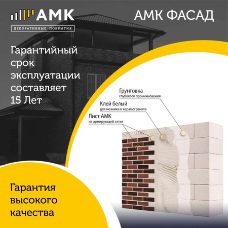AМК фасад гарантыйный срок экплуатации составляет 15 лет