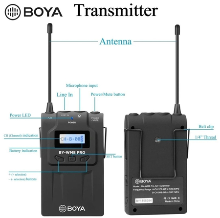 Boya BY-WM8 Pro K2 профессиональный беспроводной петличный микрофон