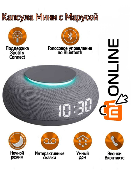 Умная колонка VK Капсула Мини с голосовым помощником Марусей/Маруся