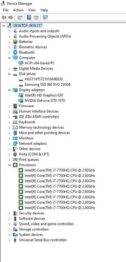 Игровой ноутбук Powerspec 1510 (i7-7700HQ, GTX 1070) (б/у)
