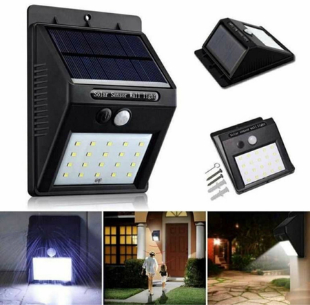 Led ночная лампа реагирует на движение работает на солнечных батарей