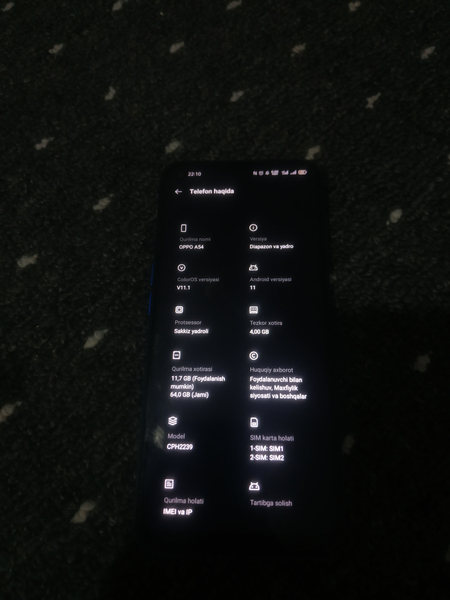 Oppo A54 ideal holatda