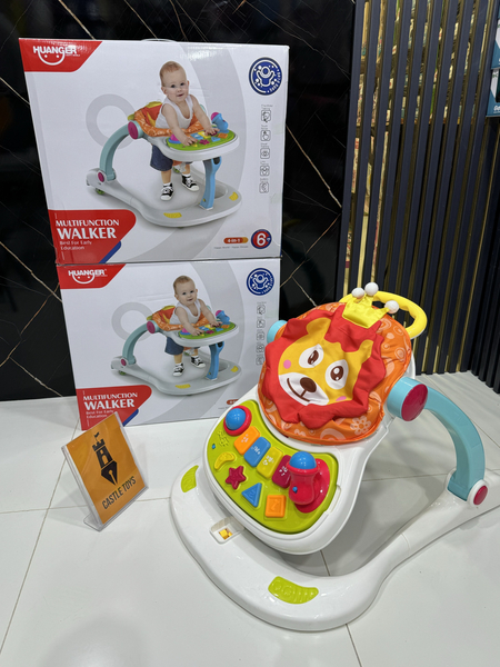 4в1HUANGER игровой центр ходунки,каталка,столик  для кормления игры