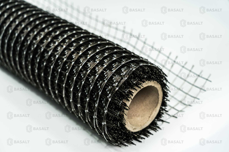 Базальтовая дорожная геосетка композитная 40x40 100гр