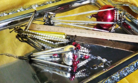 Елочные игрушки из стекляруса, монтажные