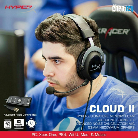 (3в1) Aмбушюры+Аудио Карта 7.1 + Наушники Hyperx CLOUD 2 Гарнитура