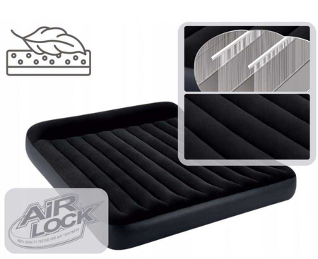 Intex 64144, надувной матрас 203 x 183 x 25 см Бесплатная Доставка