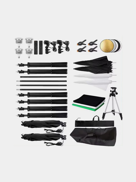 Fotostudiya, foto va videolarni suratga olish uchun to'plam
