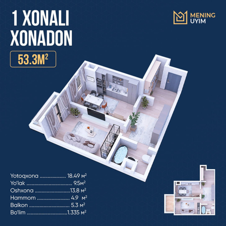 Сергели -Чоштепа Mening Uyim ЖК - дан Бахорги Акция 15- 20% чегирма