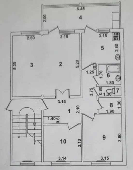 срочна Горит аренда 4 комнатная квартира Куйлик 5 id sh 398