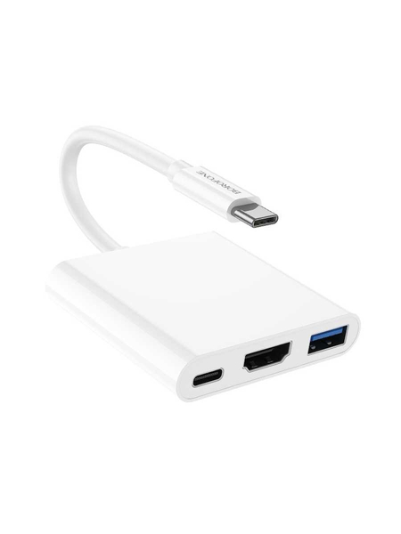 БЕСПЛАТНАЯ ДОСТАВКА!  Borofone DH4 - USB-C HUB конвертер переходник