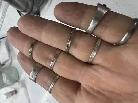 Кольца ссср . 875 проба серебро