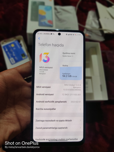 REDMI NOTE 11 180$