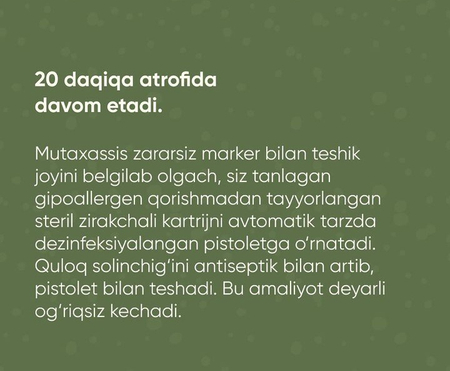 Quloq teshish xizmati bor aparat yordamida