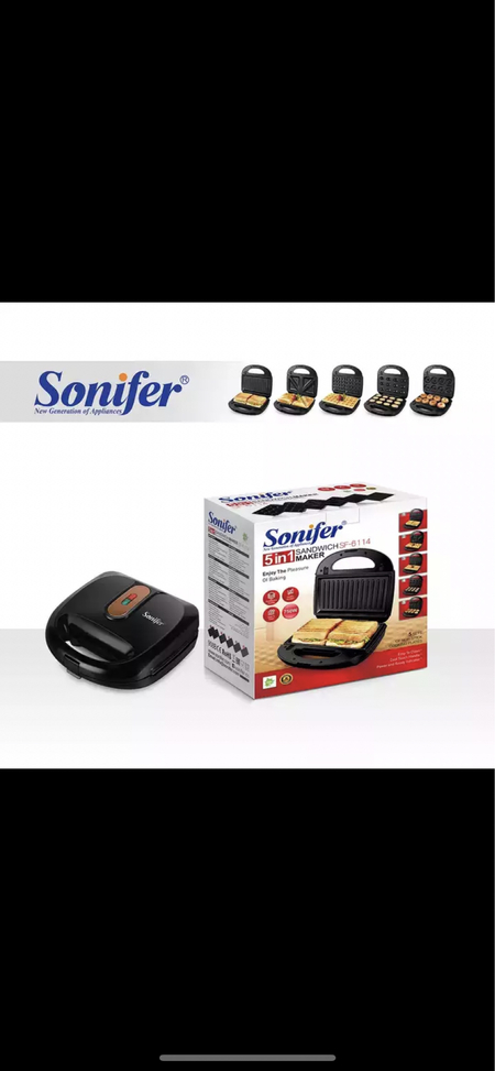 Скидка! 5в1  Тостер вафельница,сендвичница Sonifer vafelnitsa, Tostr