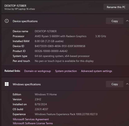 HP Victus Gaming 16.1