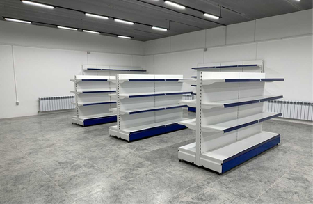 Торговые стеллажи в магазин, широкий выбор комплектующих