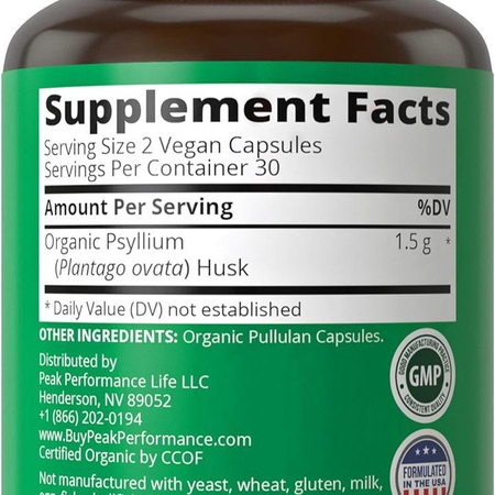 Psyllium Husk Usda Organic