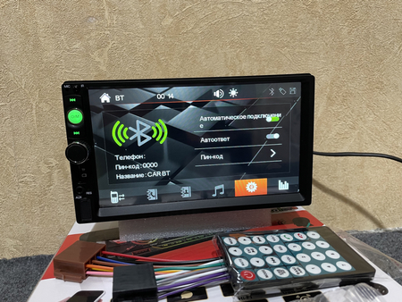 Pioneer manitorli mafon yangi 7dyum universal blutus usb aux klip kino