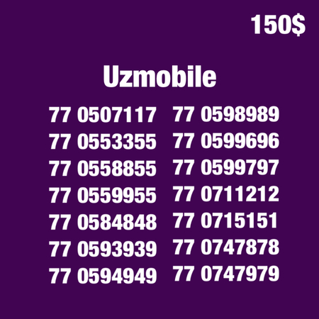 Uzmobile gold chiroyli raqamlri/ Красивые золотые номера от Узмобайл