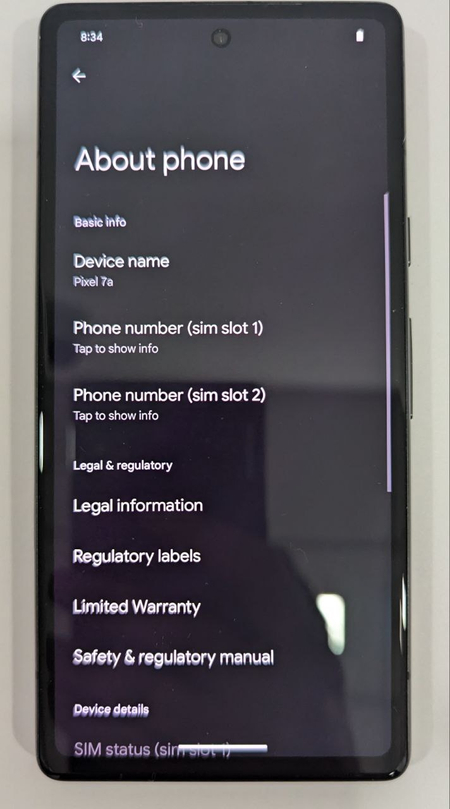 Pixel 7a 128 gb usa
