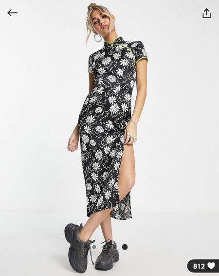 Платье в японском стиле Asos