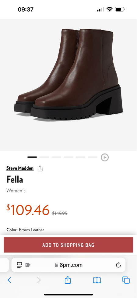 Ботинки осенние Steve Madden