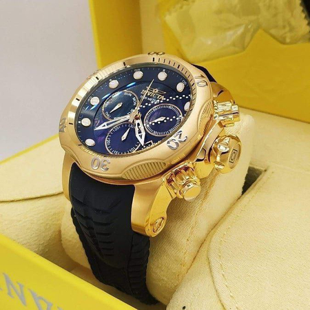 Invicta часы, хронограф, 37195 Bolt Zeus Black, Gold.
Циферблат 53мм.