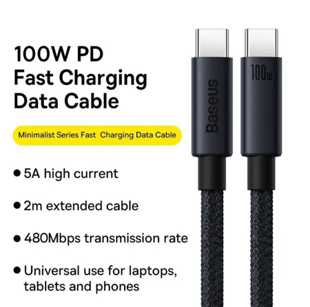 Baseus Кабель для зарядки разных видов 240w 100w 60w Type-c USB-c Usb