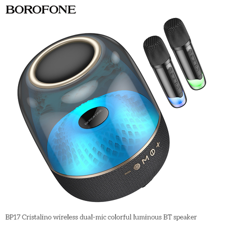 Караоке Колонка Borofone BP17 с 2 микрафоном AURA