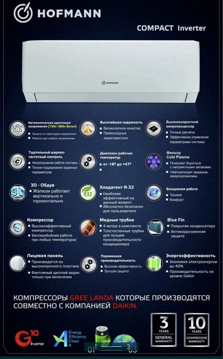 Кондиционер Hofmann Compact 3D Inverter