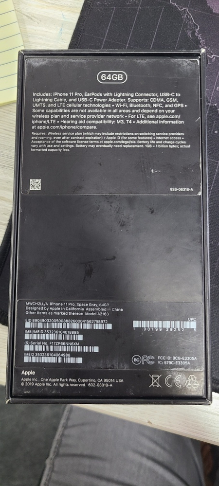 iPhone 11 pro Gray 64 gb