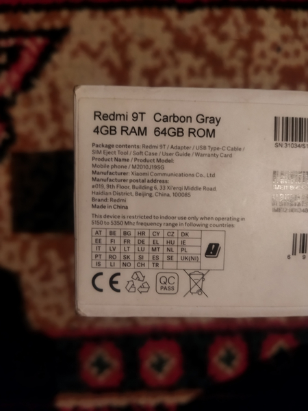 Redmi 9t 6000mach