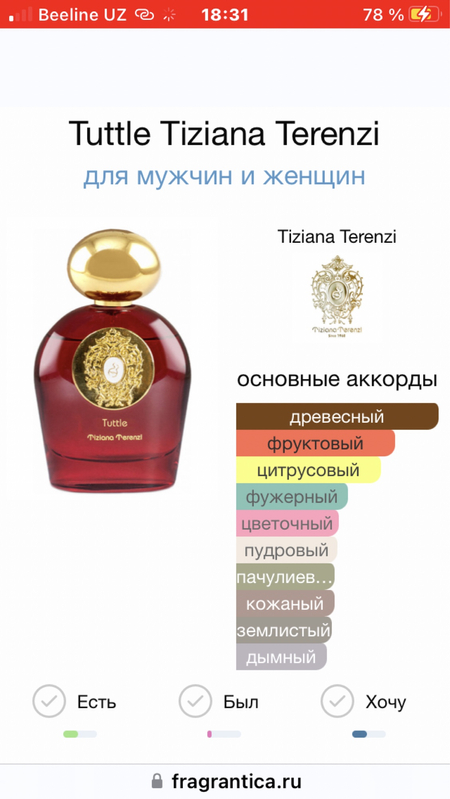 Распив парфюм Tiziana terenzi