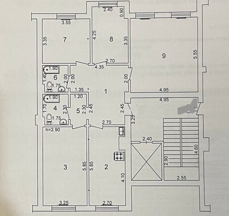 Продается 4х ком. квартира в новостройке, ор-р: кафе Safia, 111м2