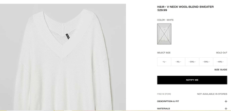 Новый свитер из смесовой шерсти H&M, раpмер XXL (58/64)