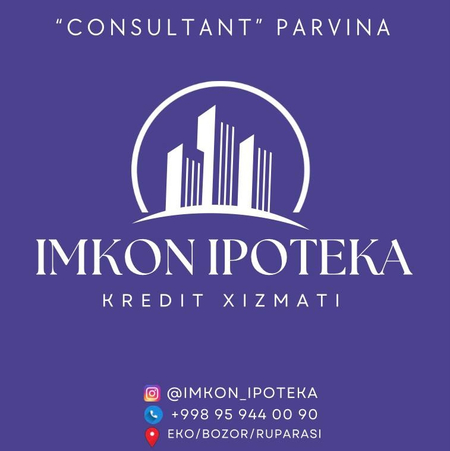 Ahmad yugnakiyda 3 xonali uy ipoteka asosida yillik 21% harid qiling.