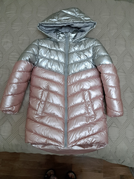 Куртка для, девочки фасон удлинённый