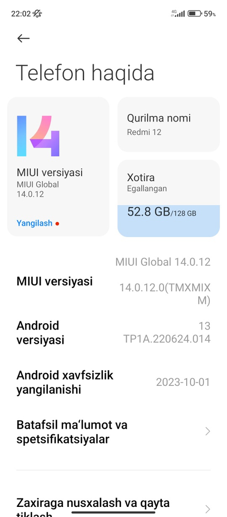 Redmi 12   4/128 gb