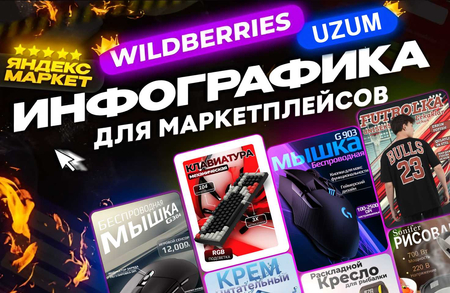 Дизайн инфографика для Маркетлейса Uzum / Uzum uchun infografik dizayn