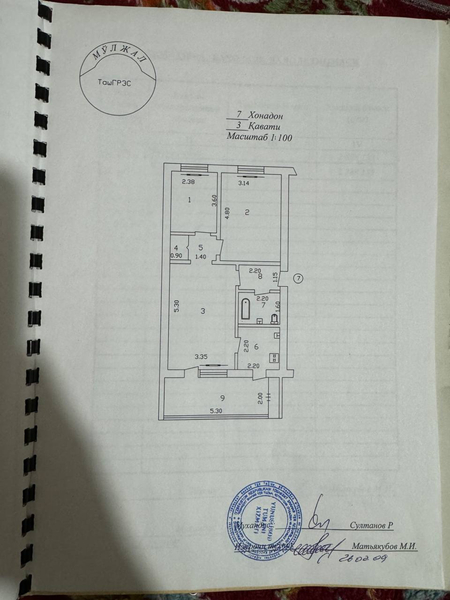 Dom sotiladi 3 xona