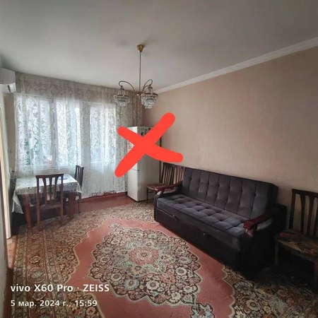Чиланзар 6 2х комнатная балкон 1.5*3 рядом метро