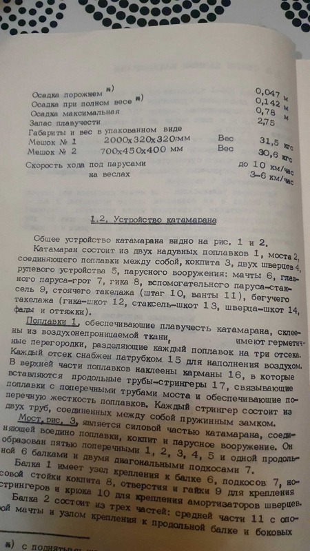 Катамаран парусный надувной 