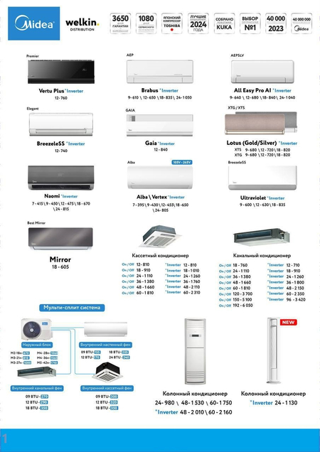 Midea& Welkin  официальный представитель